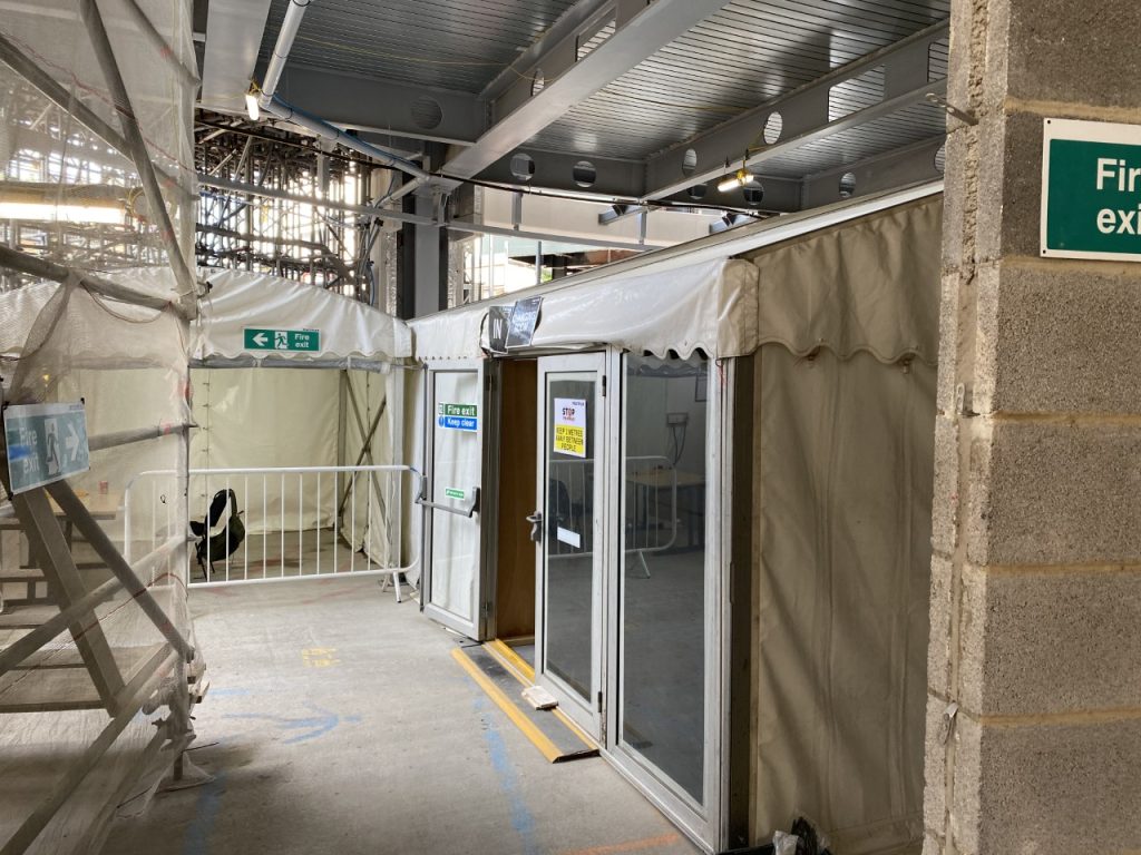 Long term marquee hire project for construction firm in London